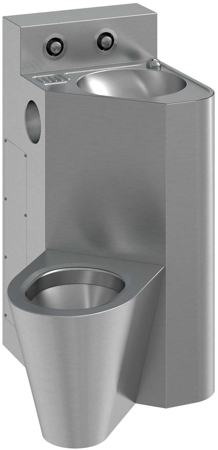 Stainless Steel Wall Hung Toilet Vandal Resistant - PORTINOX