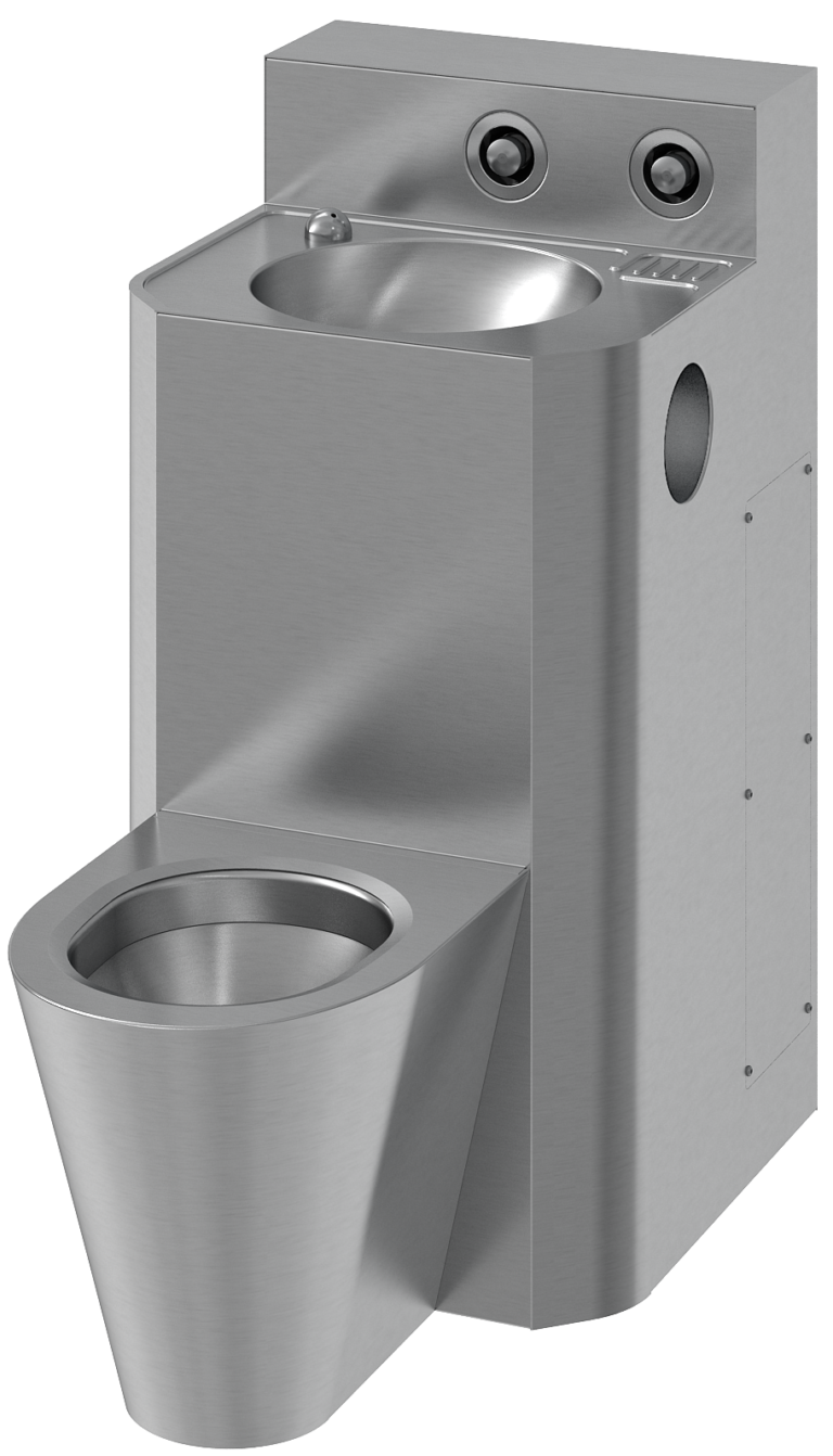 Stainless Steel Wall Hung Toilet Vandal Resistant - PORTINOX
