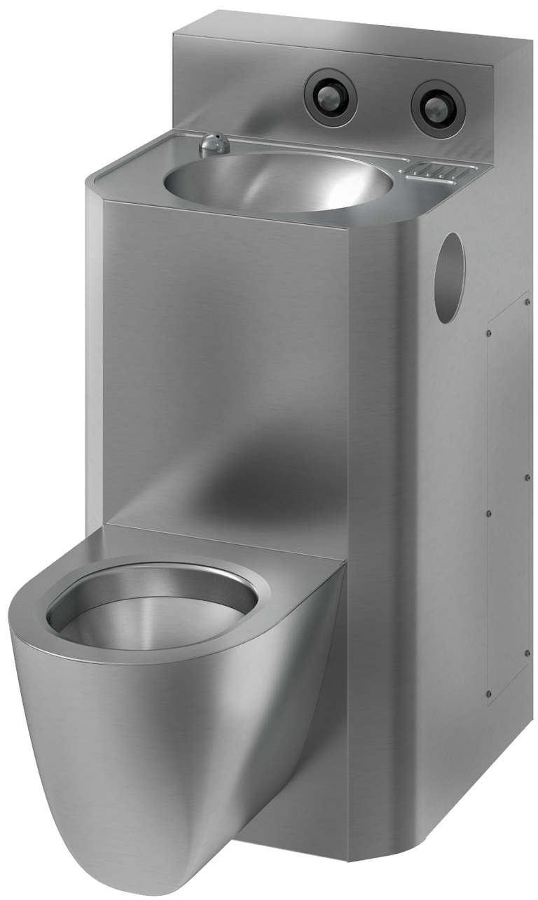 Stainless Steel Wall Hung Toilet Vandal Resistant - PORTINOX