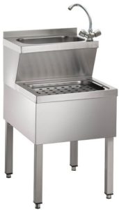 Floor standing janitorial sink made of stainless steel AISI 304 - PORTINOX
